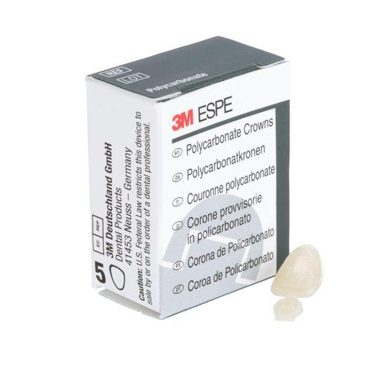 3M Polycarbonate Crowns 5/box 19-UL Central Anterior