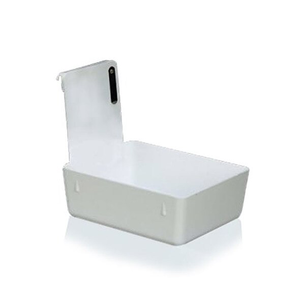 Lab Pan, White, w/plastic clip