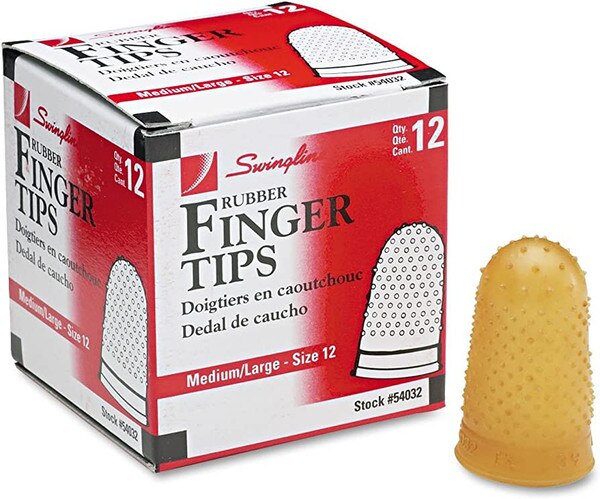Rubber Finger Cots Medium, Dozen