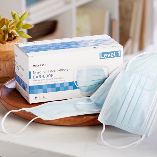 Earloop Mask, Level 3, Blue, 500/case