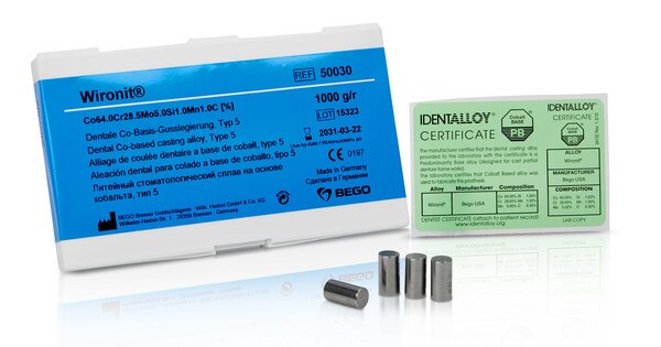 Wironit - Co-Cr Alloy, 1000g, Bego