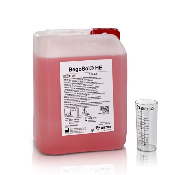 BegoSol HE: Mixing liquid for Bellavest SH 5Liter Bego investment