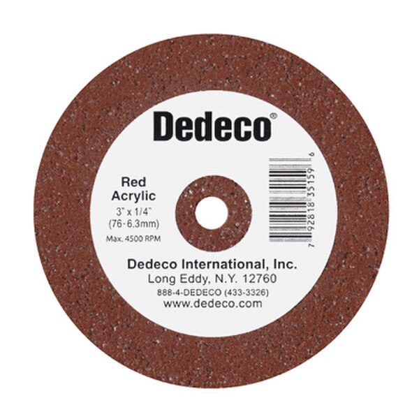 Red Acrylic Wheel 3 X 3/8 Dedeco
