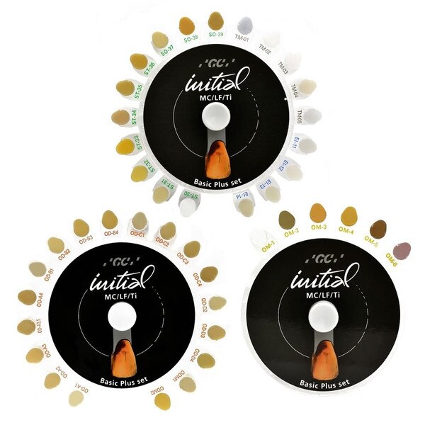 Initial MC/LF/TI Shade Guide Basic Plus Set (3 CD) GC