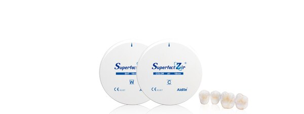 Superfect Zir Aidite SHT White Zirconia, 98 x 14mm