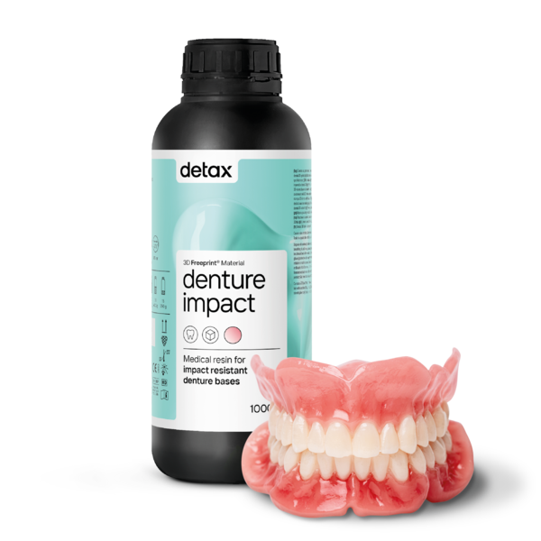 Detax FREEPRINT High Impact Denture Resin, Pink, 1000g